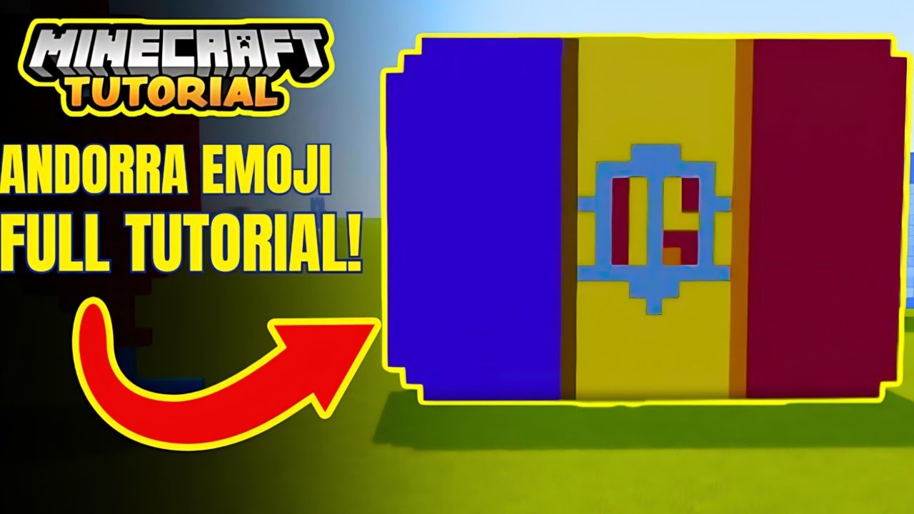 Minecraft Pixel Art - Andorra flag-emoji-flag - YouTube