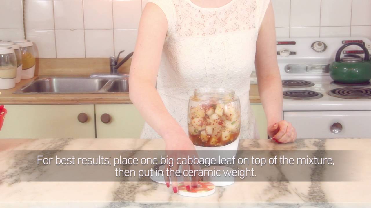 Kimchi Fermentation Crock by Mortier Pilon - YouTube