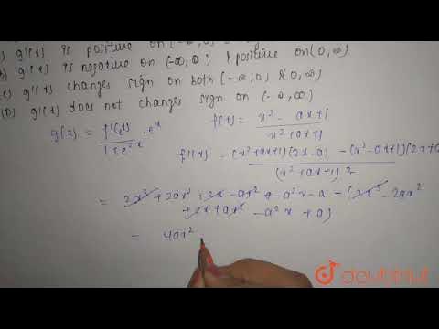 Consider the function f:(-oo,oo)rarr(-oo,oo) defined by f(x)=(x^2-ax+1)/(x^2+ax+1), 0ltalt2, and ...