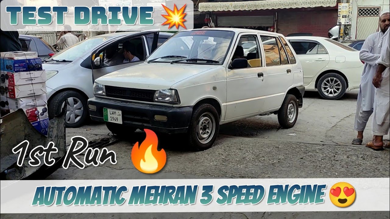 1st RUN of Project 3 speed automatic Mehran 660cc || Test drive of auto ...