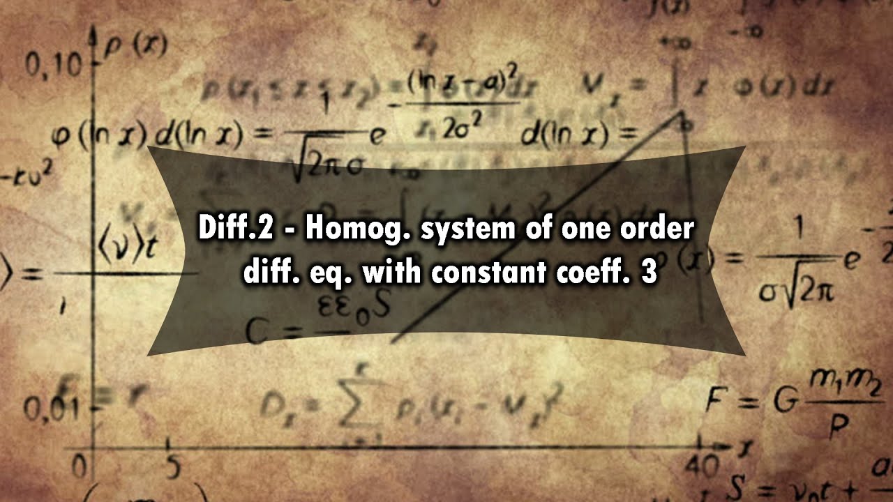 9- Diff.2 - Homog. system of one order diff. eq. with constant coeff. 3 ...