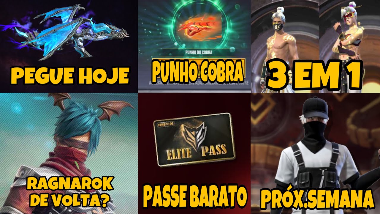 PARCERIA RAGNAROK E FREE FIRE VOLTA?-INCUBADORA 3 EM 1-PUNH COBRA,AK47 ...