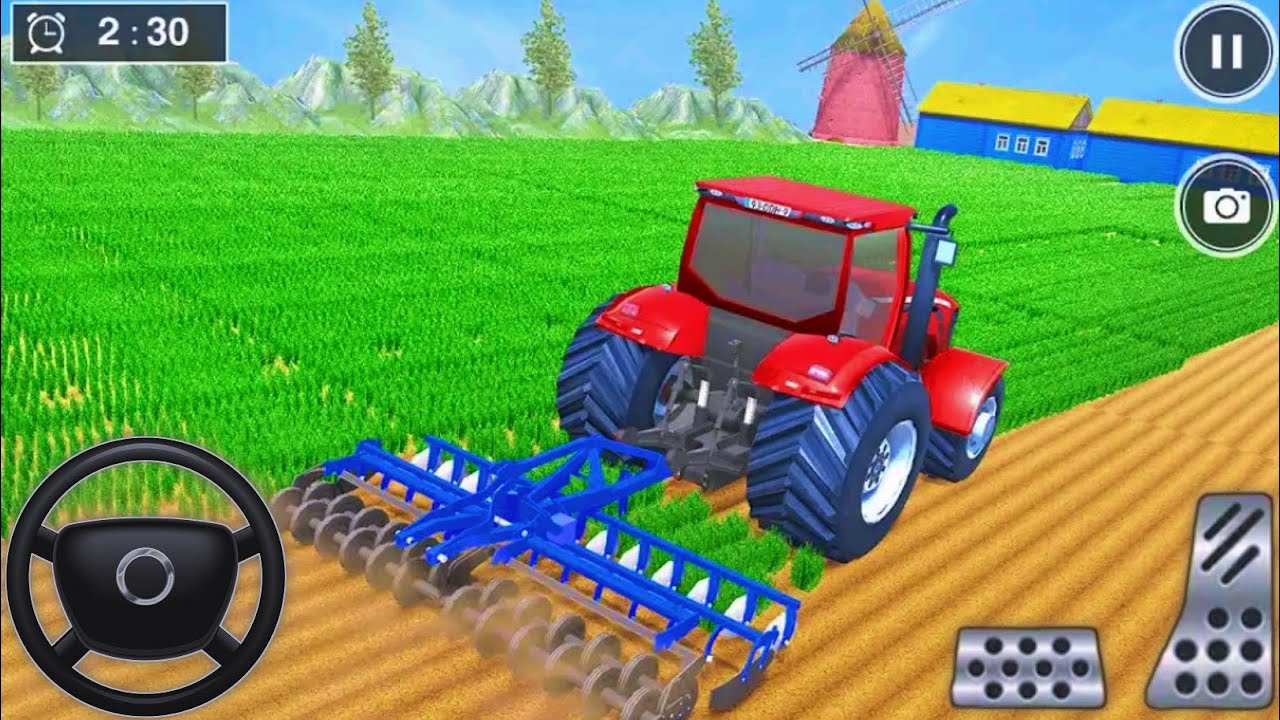 Real Farming Tractor Simulator 3D - Cargo Tractor Trolley Harvester ...
