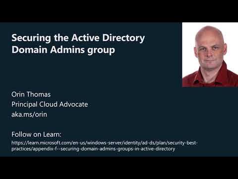 Securing the Active Directory Domain Admins group - YouTube
