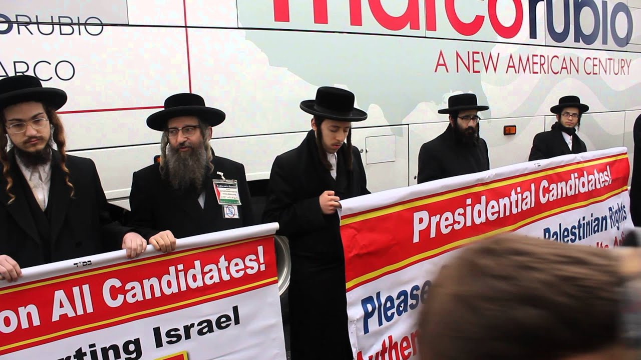 Anti-Zionist Rabbis conveying message to Marco Rubio - YouTube