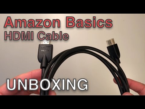 Amazon Basics Ultra HD HDMI 2.0 to HDMI cable unboxing - YouTube