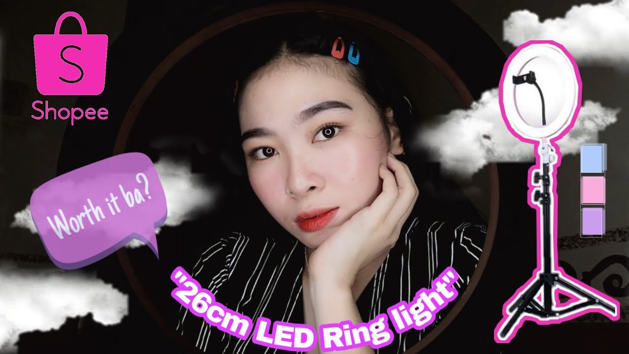 AFFORDABLE 26CM LED RING LIGHT FROM SHOPEE| WITH STAND |UNBOXING ...