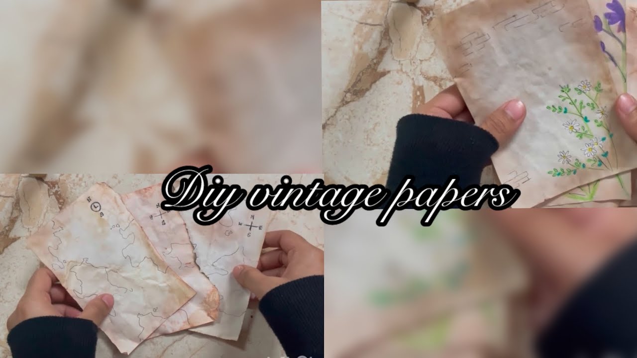 DIY vintage papers 🤎 - YouTube