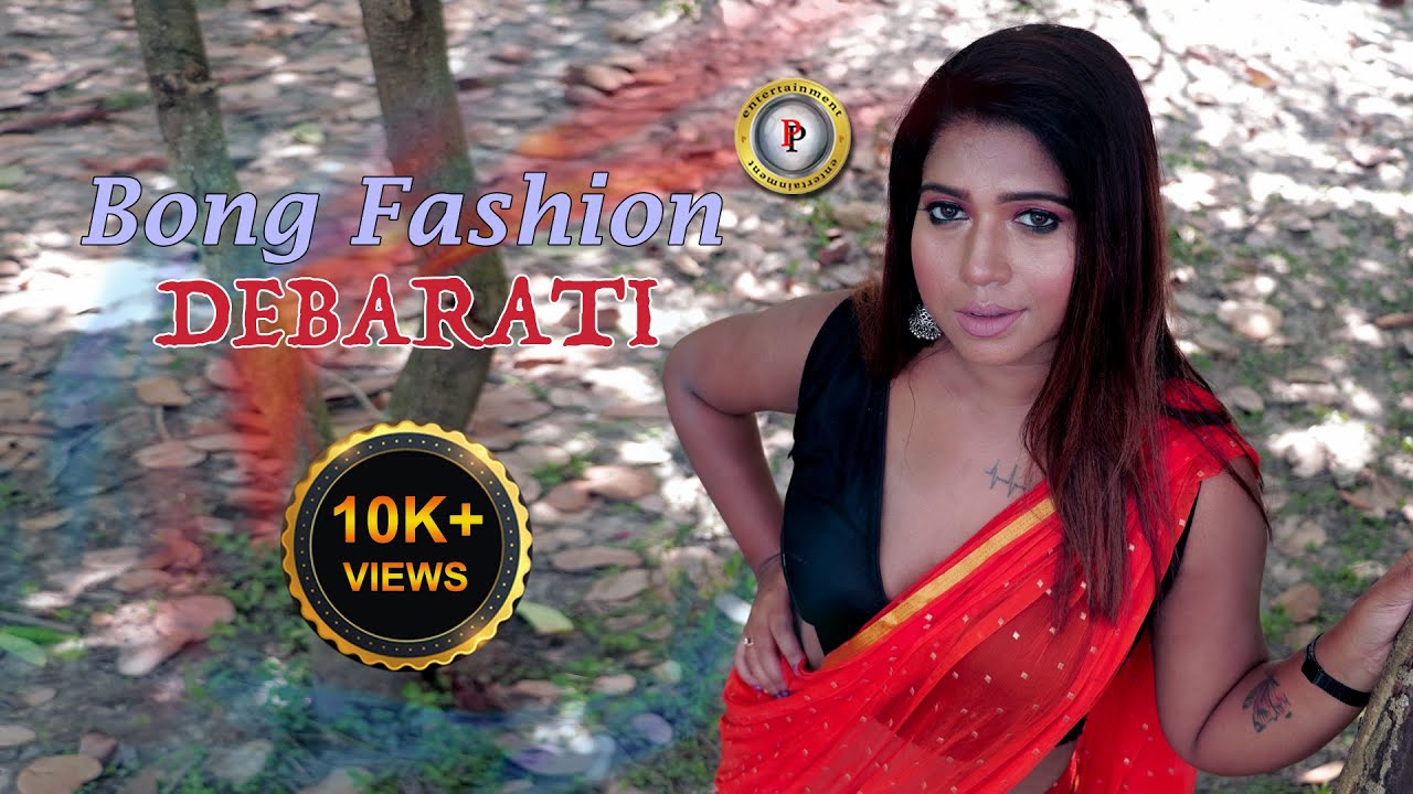 DEBARATI | SAREE BEAUTY | GEORGETTE ORANGE SAREE | PP ENTERTAINMENT | 2023 - YouTube