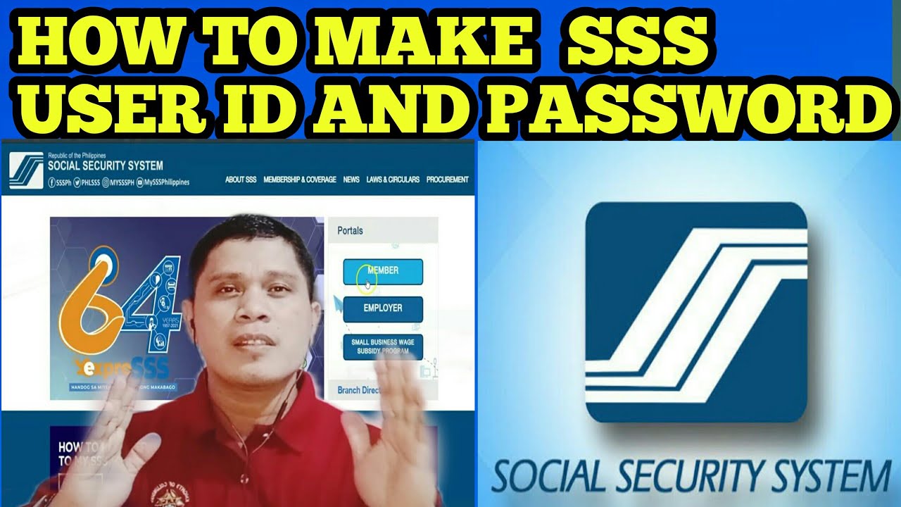 HOW TO CREATE SSS ACCOUNT ONLINE ll PAANO GUMAWA NG USER ID AT PASSWORD ...