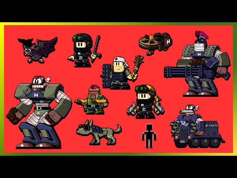DAN THE MAN All Bosses & Enemies