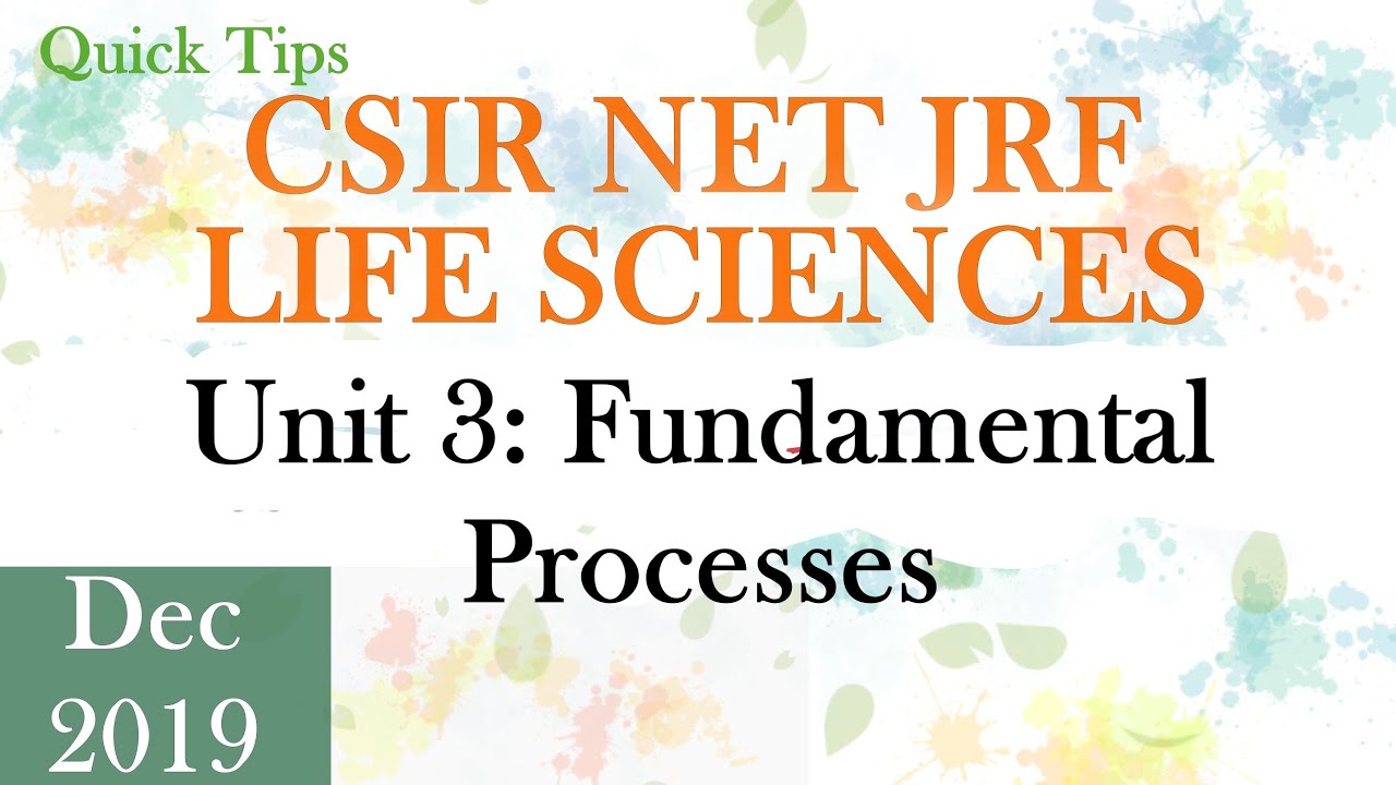 Quick Tips | December 2019 | CSIR NET JRF Life Sciences - YouTube