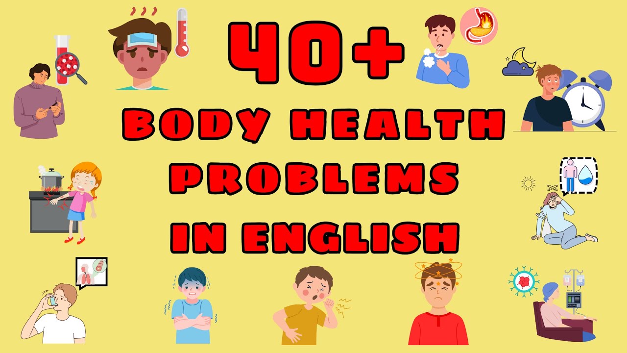 40 Body Health problems In English | English Vocabulary with Pictures ...