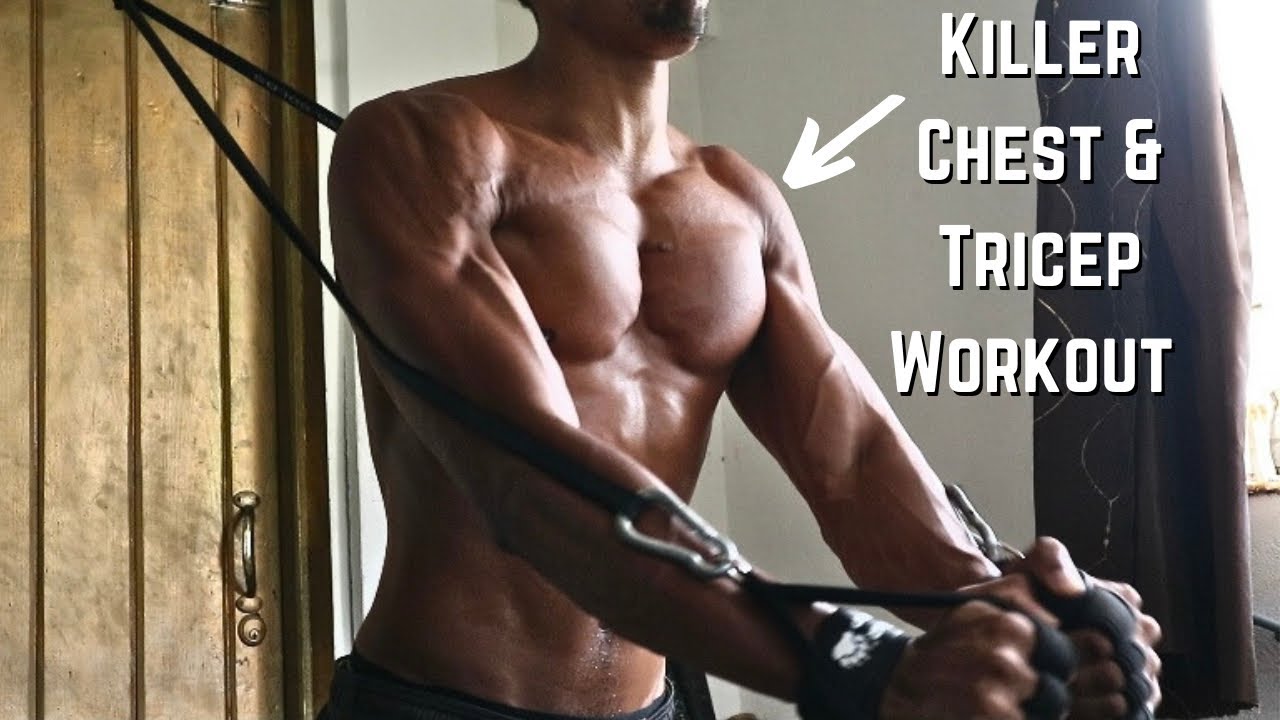 Killer Chest & Tricep Workout At Home - YouTube
