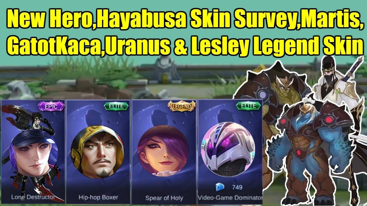 Mobile Legends - HAYABUSA NEW SKIN,URANUS ELITE SKIN,MARTIS EPIC SKIN ...