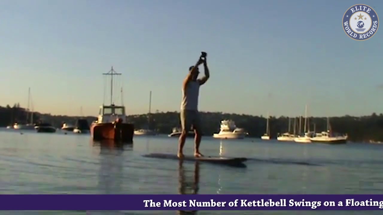 Most Number of Kettlebell Swings on a Floating Paddleboard in 4 5 ...