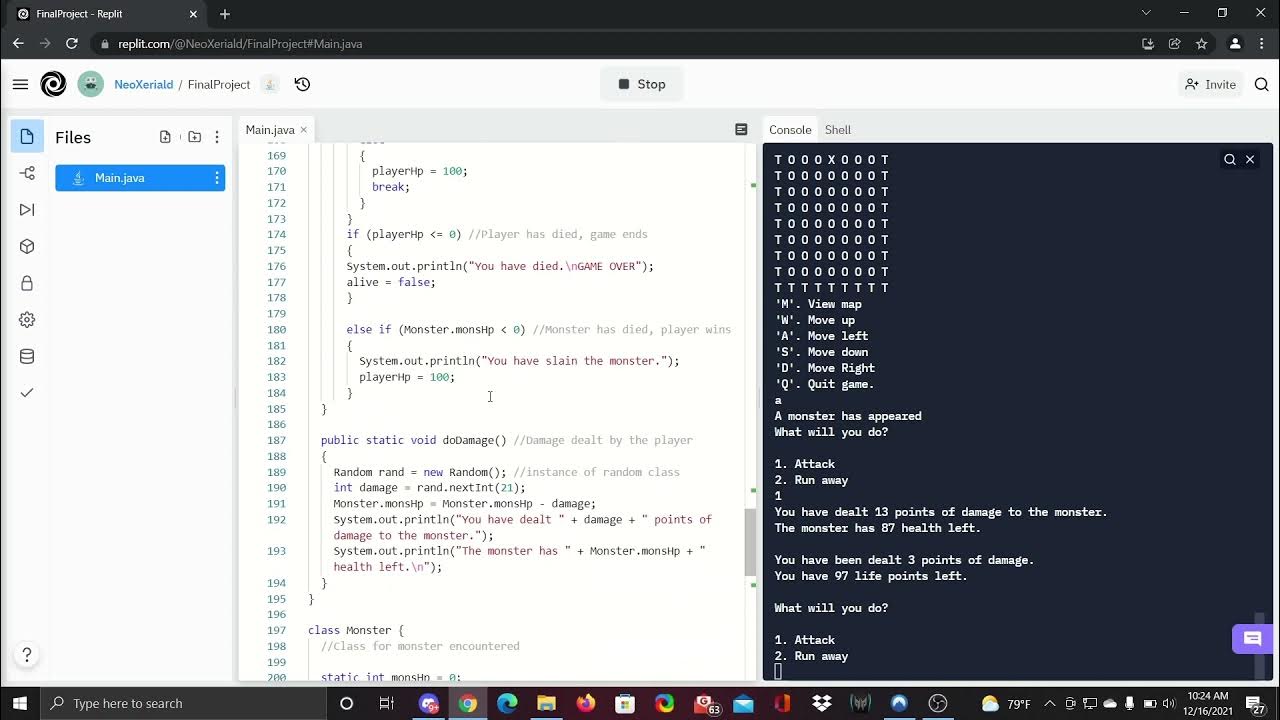 Final Java Project (Fall 2021) - YouTube