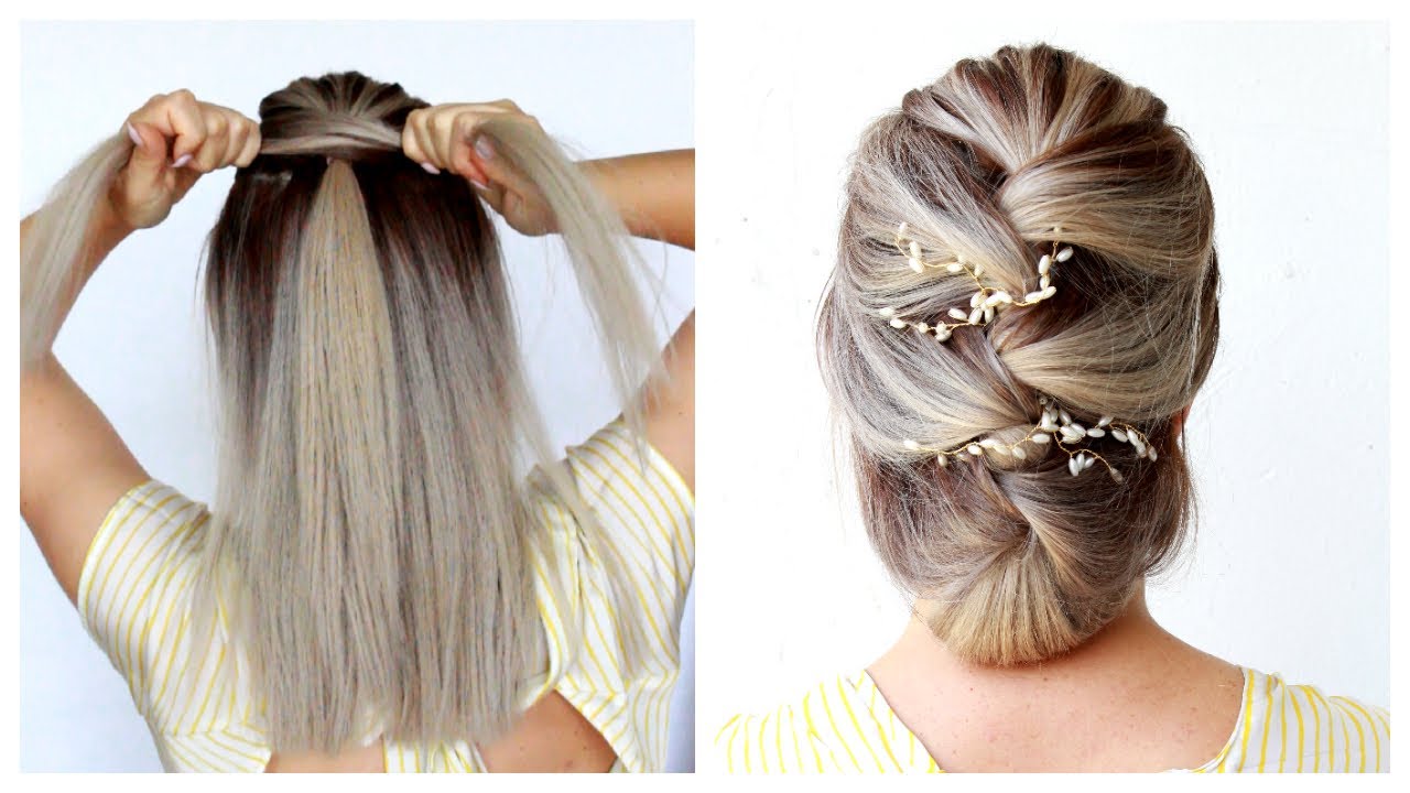 DIY EASY UPDO 😱 Wedding Prom Updo Hair Tutorial by Another Braid - YouTube