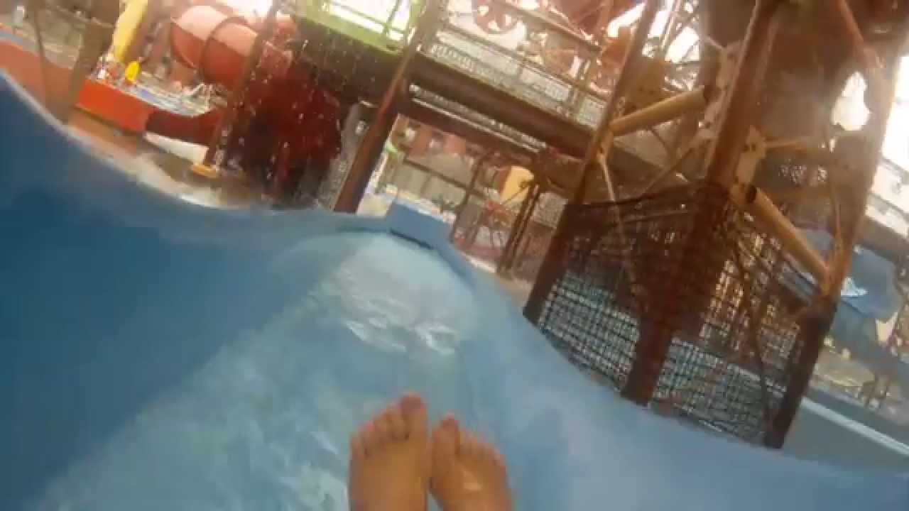 Kalahari Waterpark Kids Slide POV, Wisconsin Dells, WI - YouTube