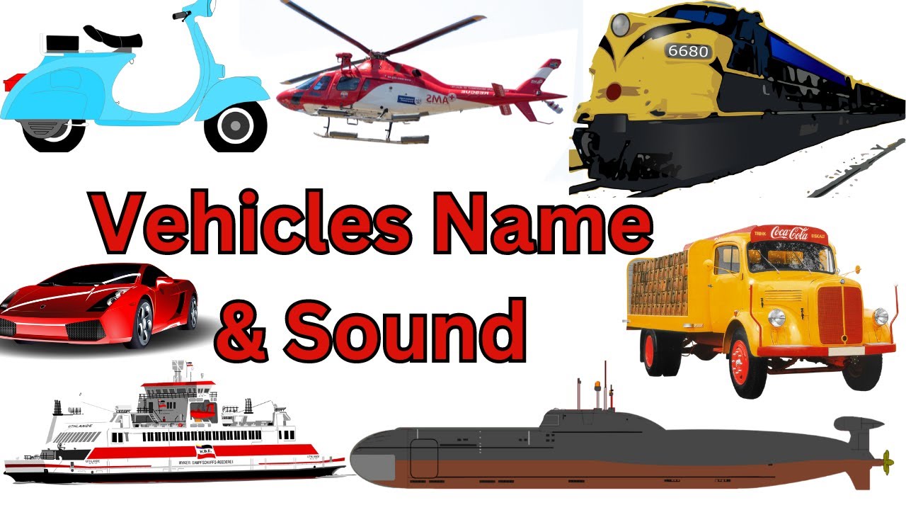 Vehicles names | Types of Vehicles in English | Mode of Transport ...