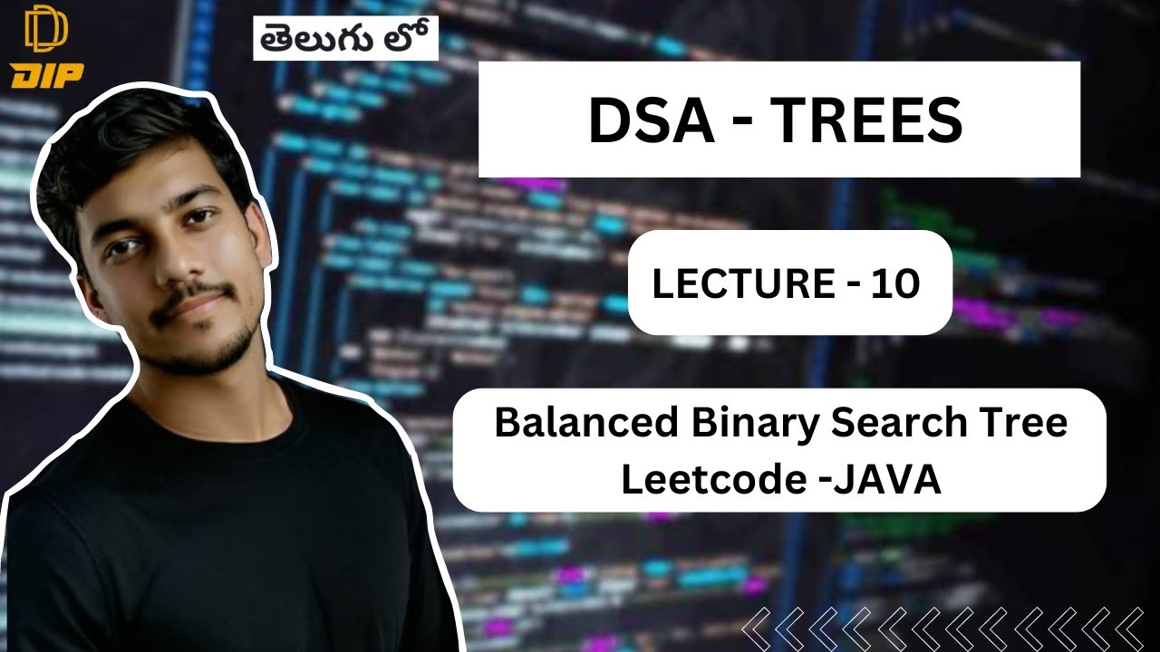 Constructing Balanced Binary Search Tree Trees Dsa In Telugu