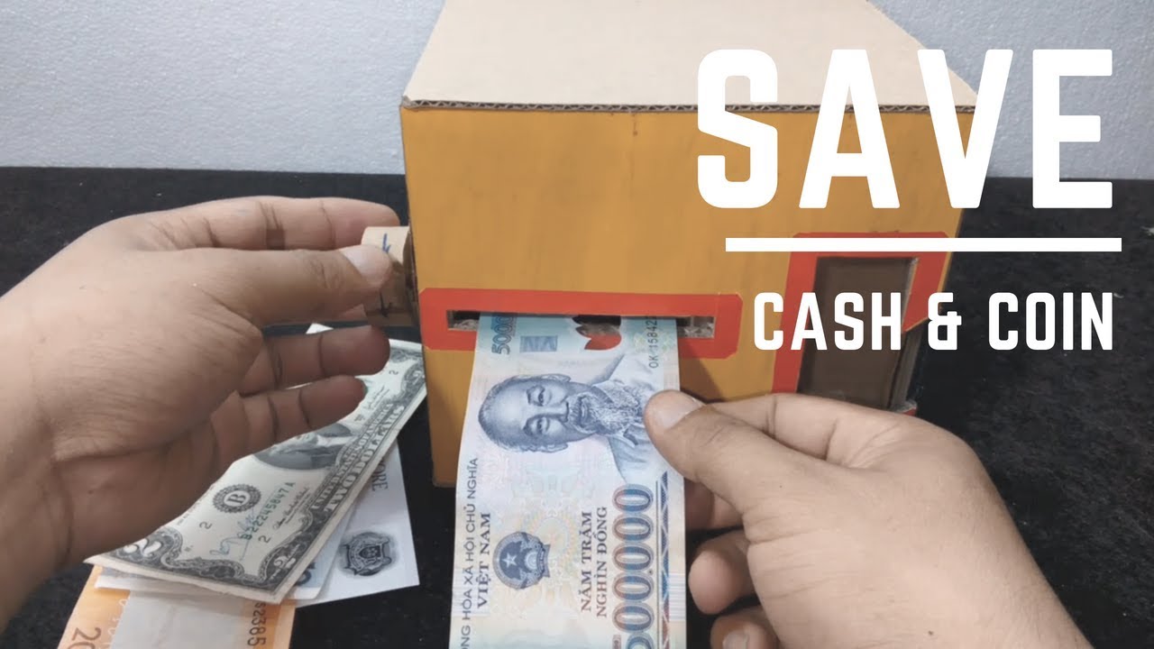 HOW TO MAKE A SAVING COIN BOX FROM CARDBOARD - YouTube