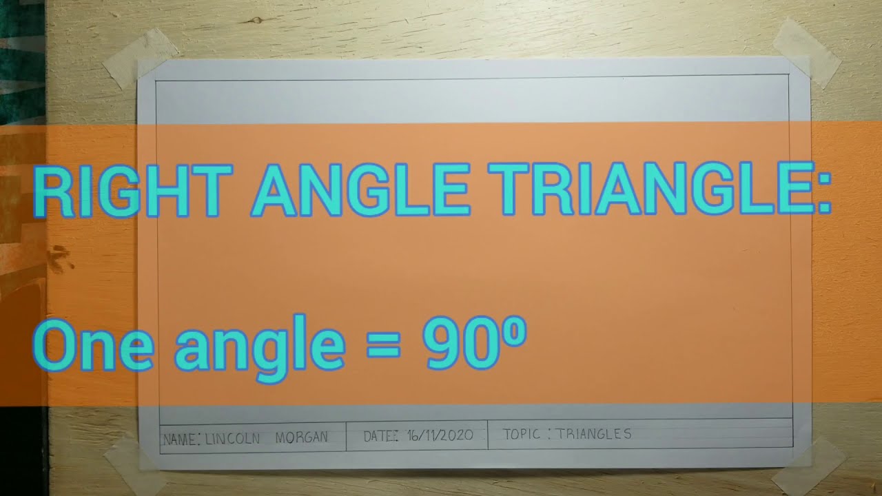 How to construct a right angle, obtuse and acute triangle - YouTube
