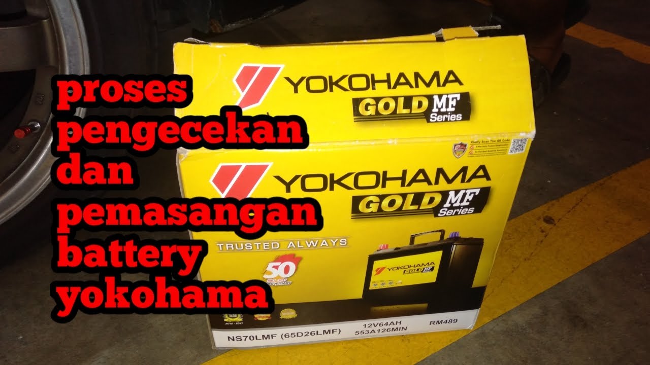 Cara pengecekan dan pemasangan battery yokohama - YouTube