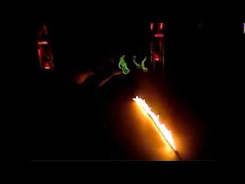 Green Fire Devil Sticks at Gallaudet University - YouTube