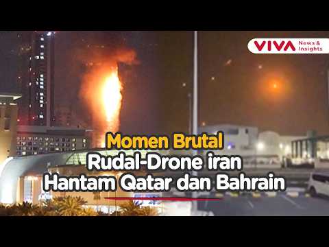 Detik-detik Ganasnya Rudal Iran Teror Fasilitas Umum Qatar-Bahrain