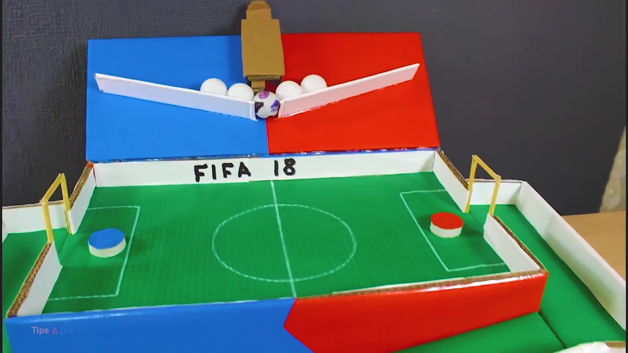 Wow! awesome FiFa Cup Game make from cardboard | 7-Minute Tips & DIY ...