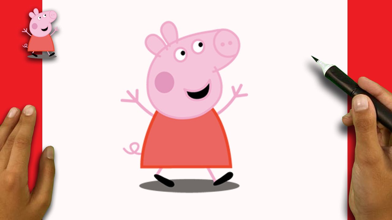 How To Draw Peppa Pig / peppa pig cartoon - YouTube