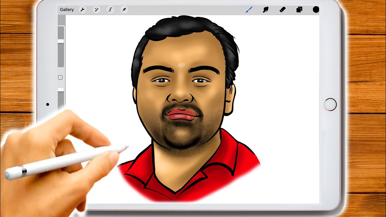 How to Draw and Color a Portrait (Easy) | Digital Drawing | Procreate ...