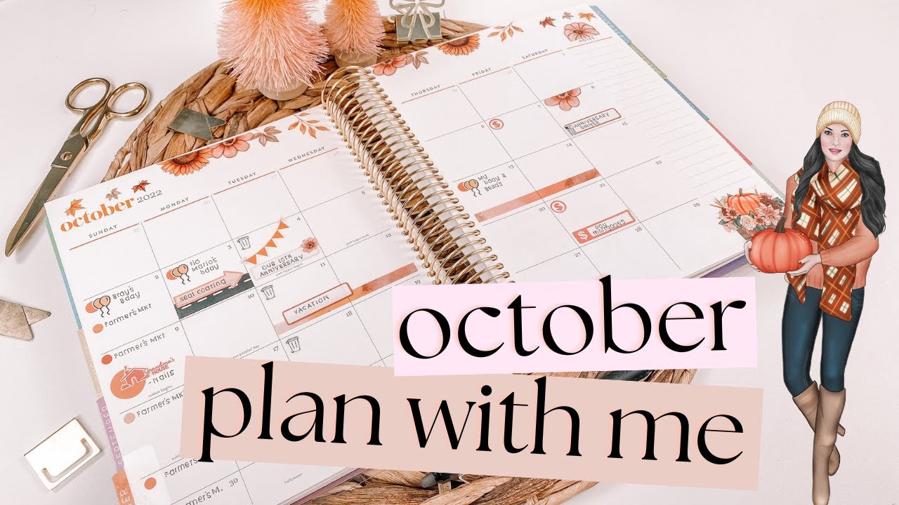 🎃October | Plan With Me | Erin Condren LifePlanner | Hourly Layout ...