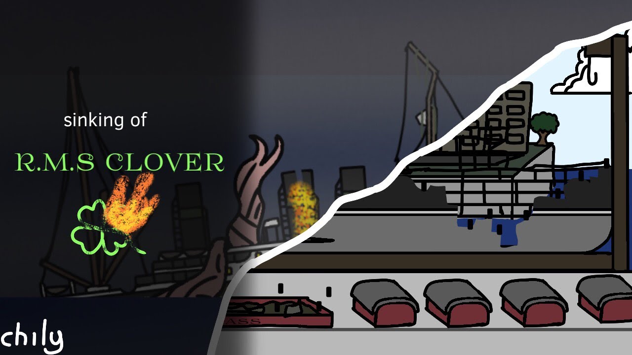 Sinking of R.M.S Clover 🍀 ️sinking ship animation🔺This video has a bit ...