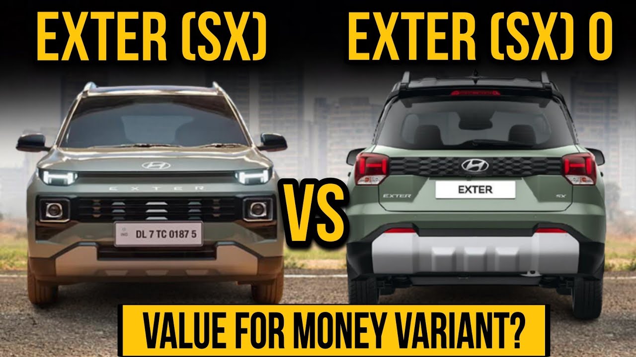 Hyundai Exter । SX vs SX(O)। Exter SX vs SX(O) । VFM Variant? - YouTube