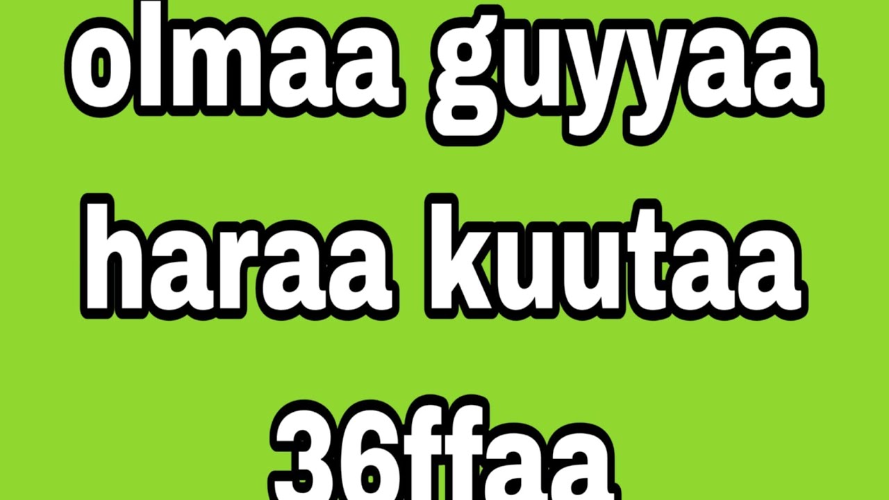 📢olmaa guyyaa haraa kutaa 36ffaa🛑 - YouTube