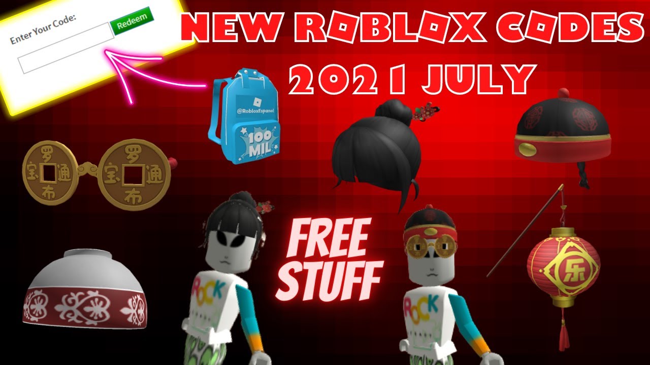 Roblox Codes 2021 - Free Clothes and Accessories July episode 2 - YouTube