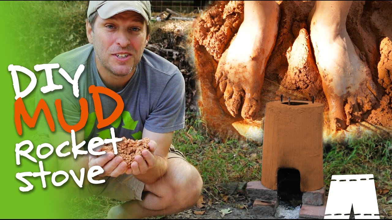 How To Make A DIY Rocket Stove Out Of Mud - YouTube
