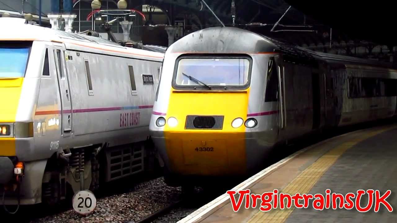 East Coast HST 43302 & 43314 Departing Newcastle Station 15th June 2012 ...