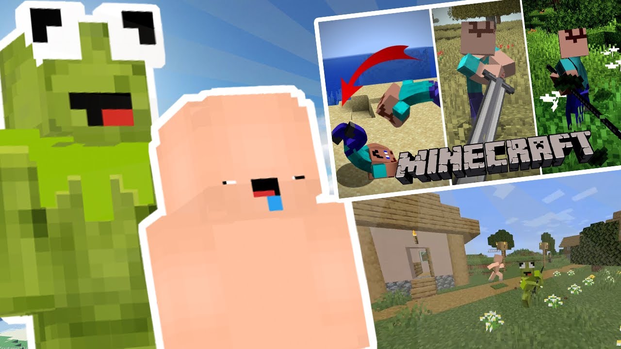 Minecraft, But We Added COMBAT Animation Mod - YouTube