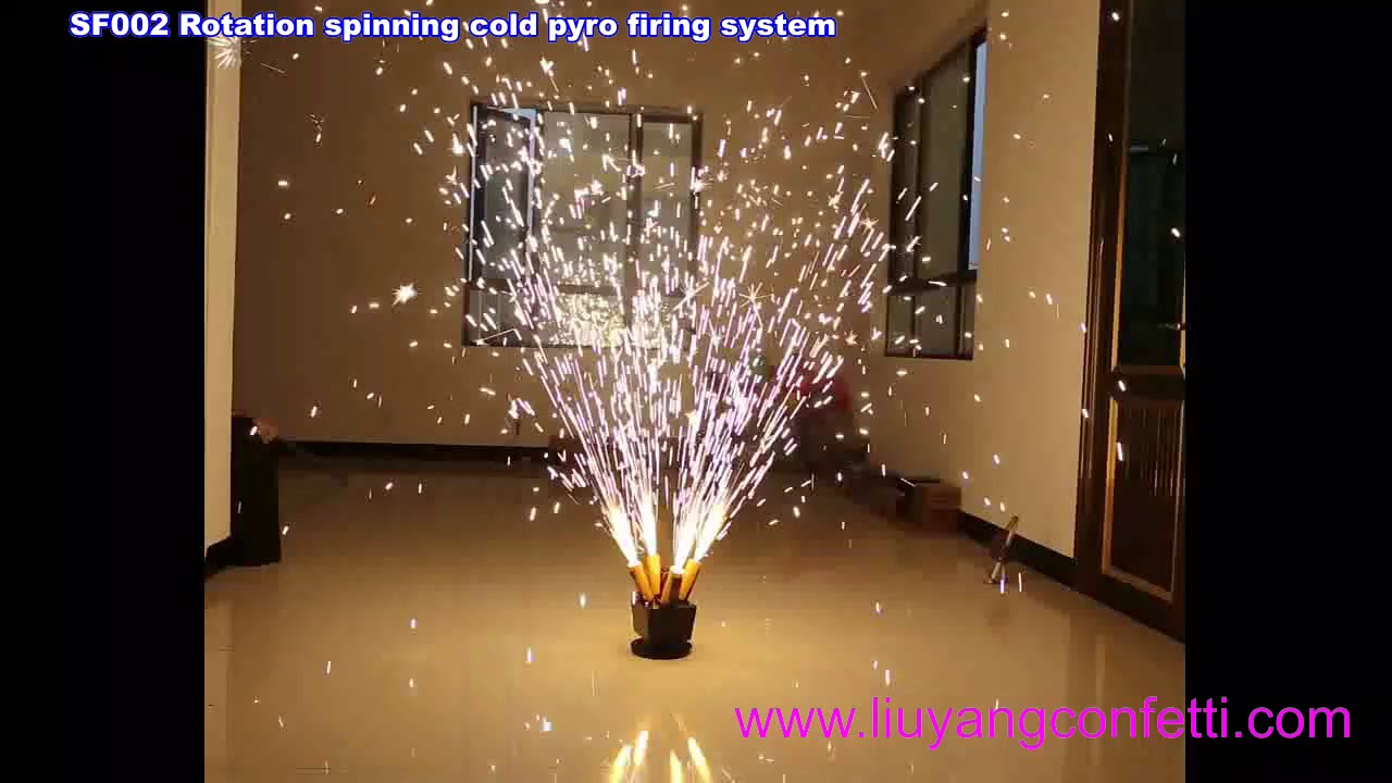 SF002AA spinning rotation cold pyro firing system - YouTube