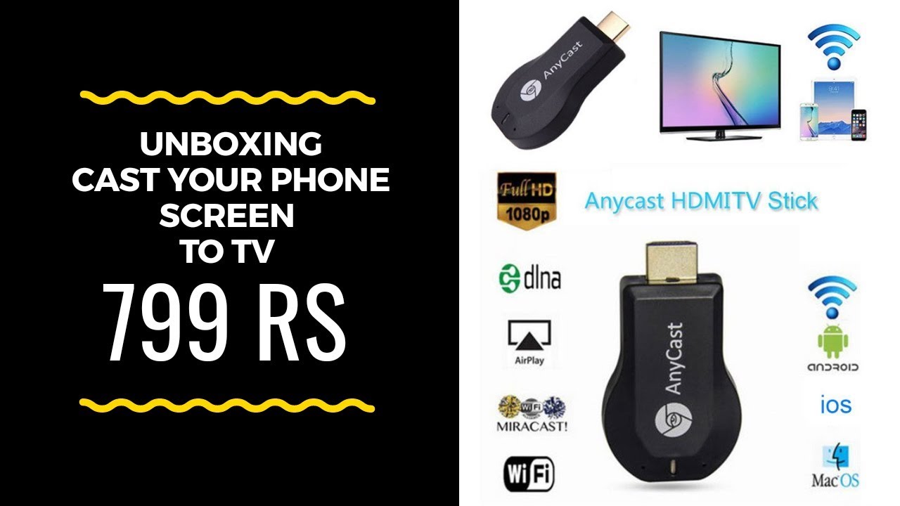 Cast your phone screen to tv | Anycast full tutorial in hindi - YouTube