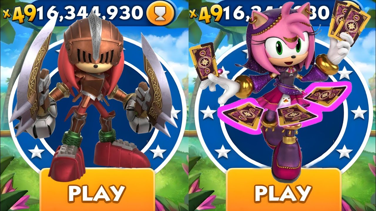 Sonic Dash - Sir Knuckles vs Fortune Teller Amy vs All Bosses Zazz ...