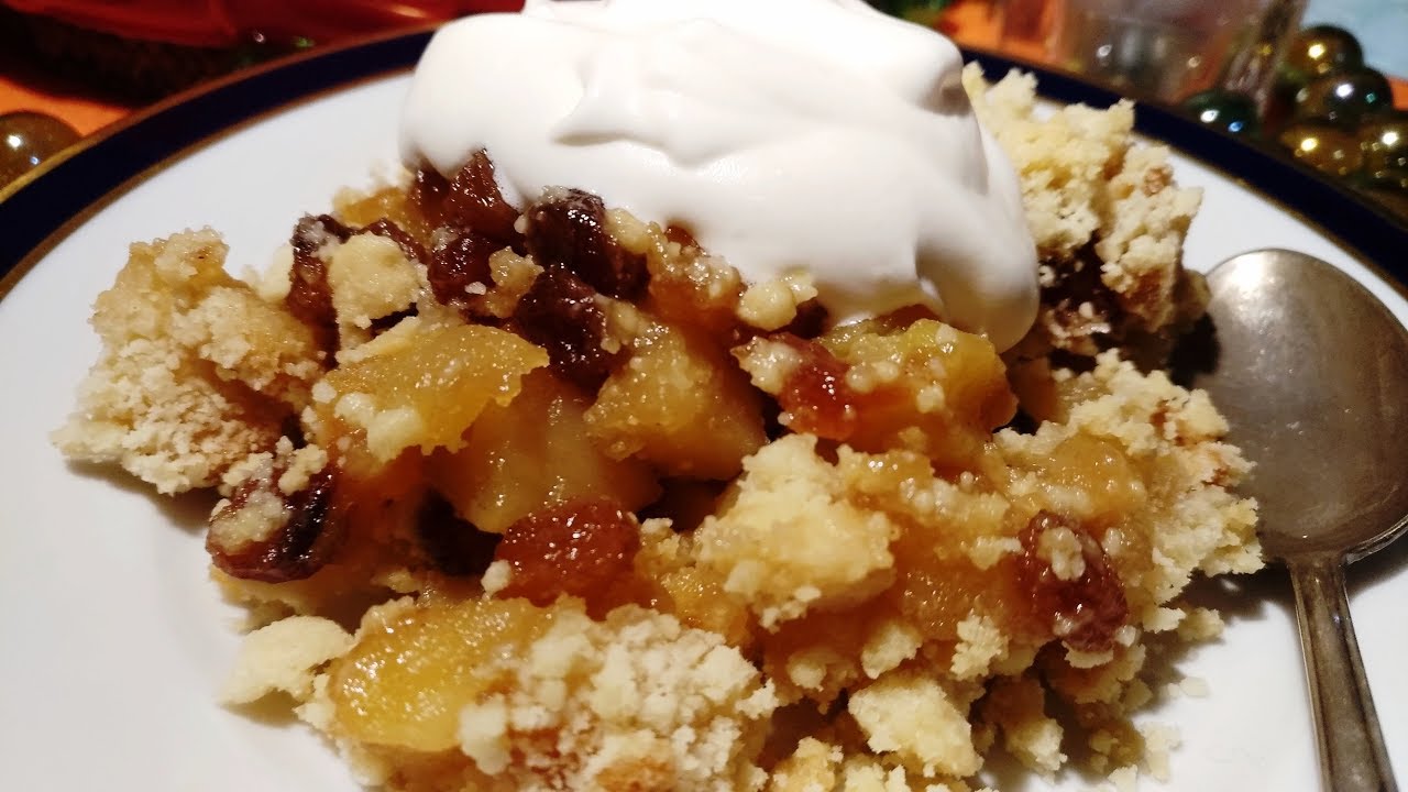 ELMALI VE ÜZÜMLÜ CRUMBLE - CRUMBLE WITH APPLE AND SULTANA - YouTube
