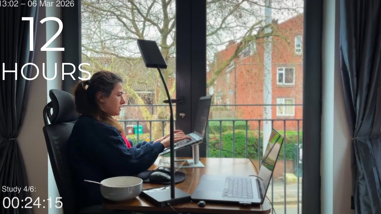 12-Hour LIVE Study With Me 🎓 | Cozy UK Ambience | Custom Pomodoro Timer ...