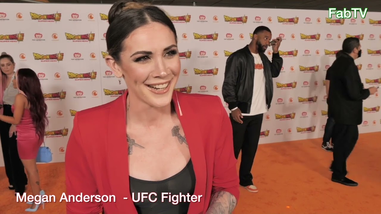 UFC fighter Megan Anderson arrives at the "Dragon Ball: Super Hero ...