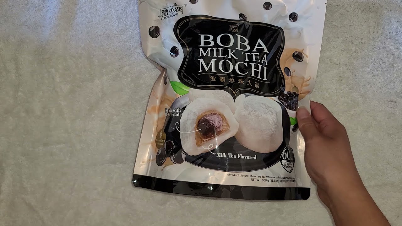 Costco Item Review Boba Milk Tea Mochi Review Taste Test - YouTube
