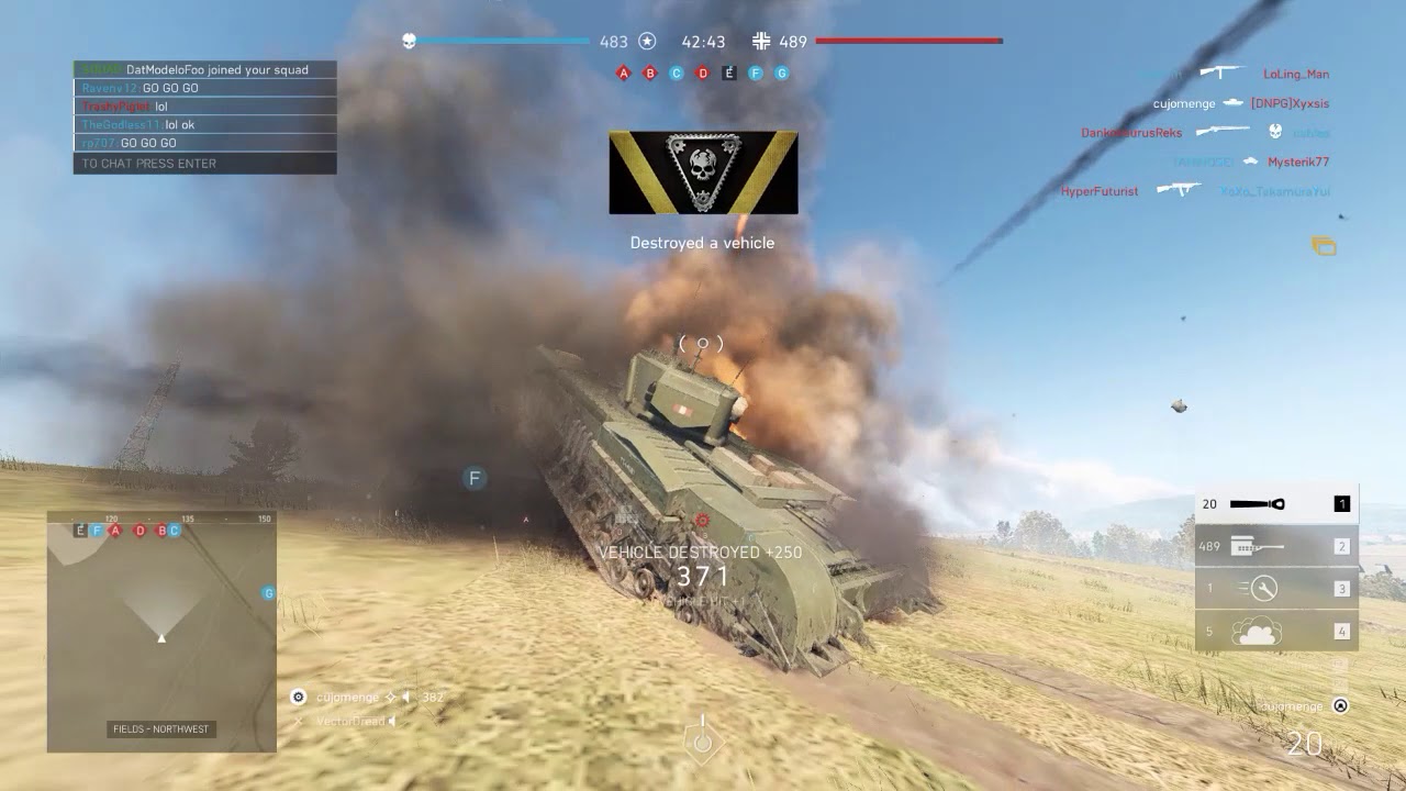 BFV: Churchill Tank takes out a bomber - YouTube