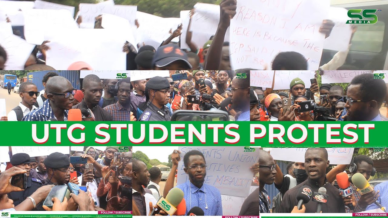 UTG Students Protest Over the two Lecturer Dismissals - YouTube